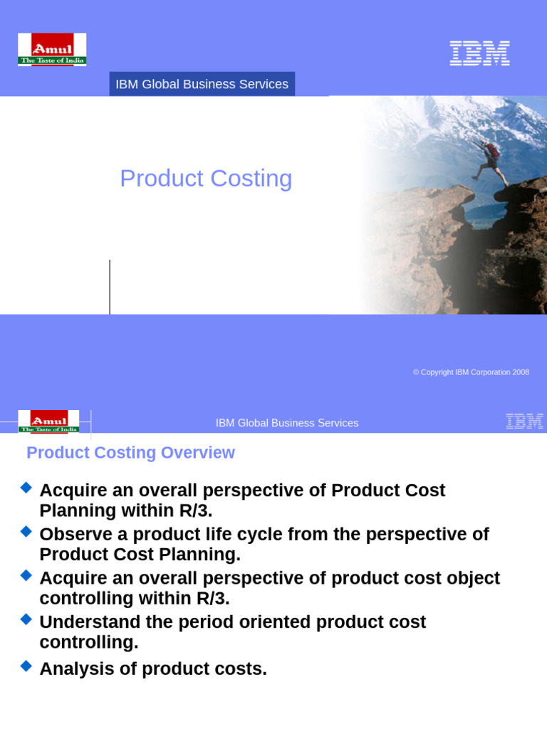 02b CO Training-Product Costing | PDF | Valuation (Finance) | Cost