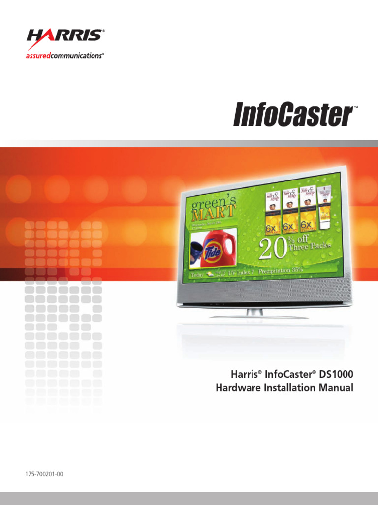 InfoCaster DS1000 HardwareManual | PDF | Electromagnetic Compatibility
