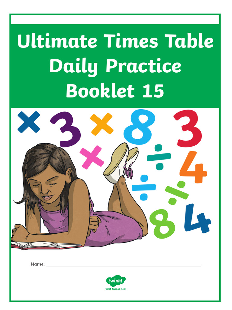 Ultimate Times Table Daily Practice Booklet 15 | PDF