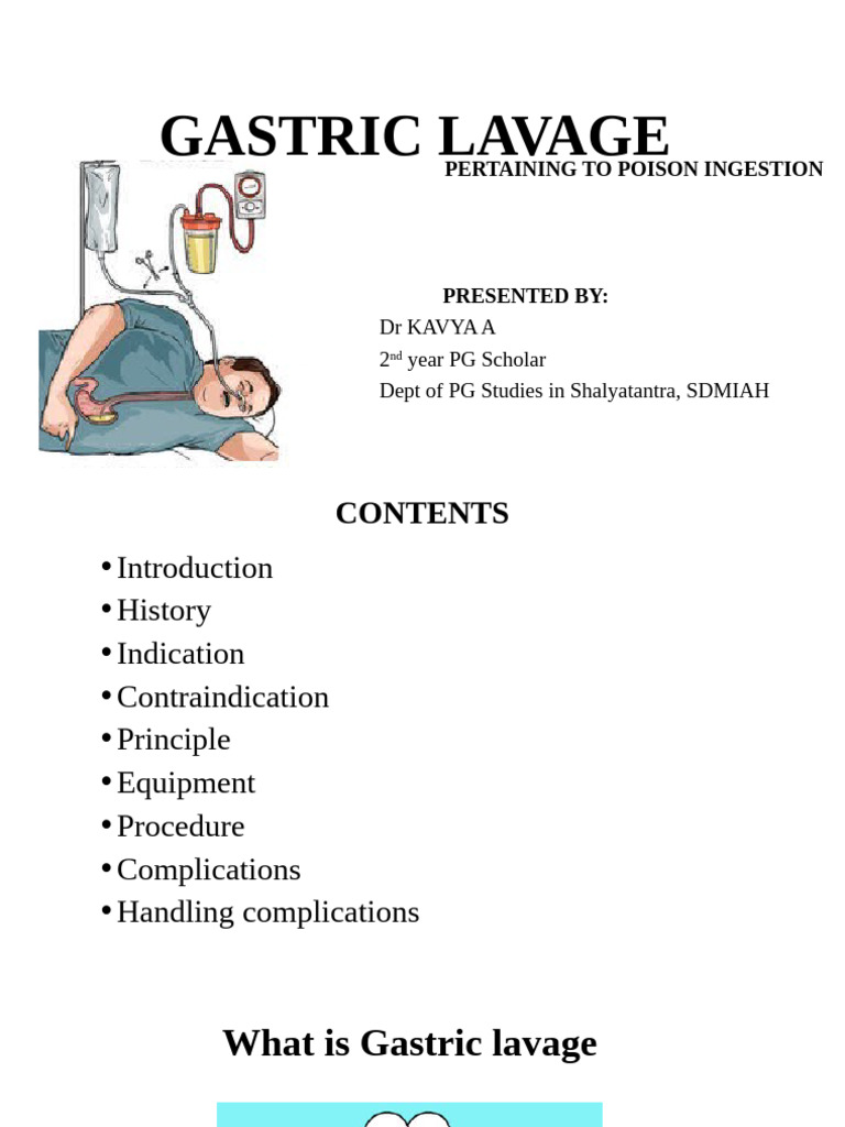 Gastric Lavage | PDF | Stomach