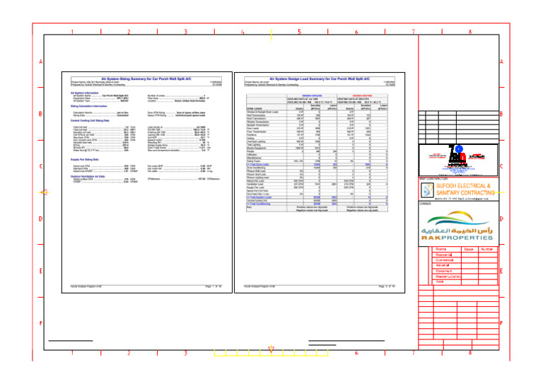 HAP Calculations Car Porch | PDF