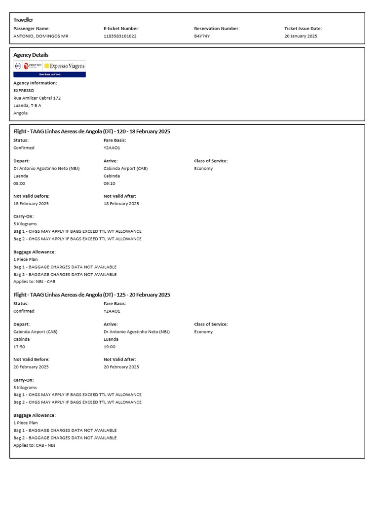 ElectronicTicket (3) | PDF | Baggage | Aviation