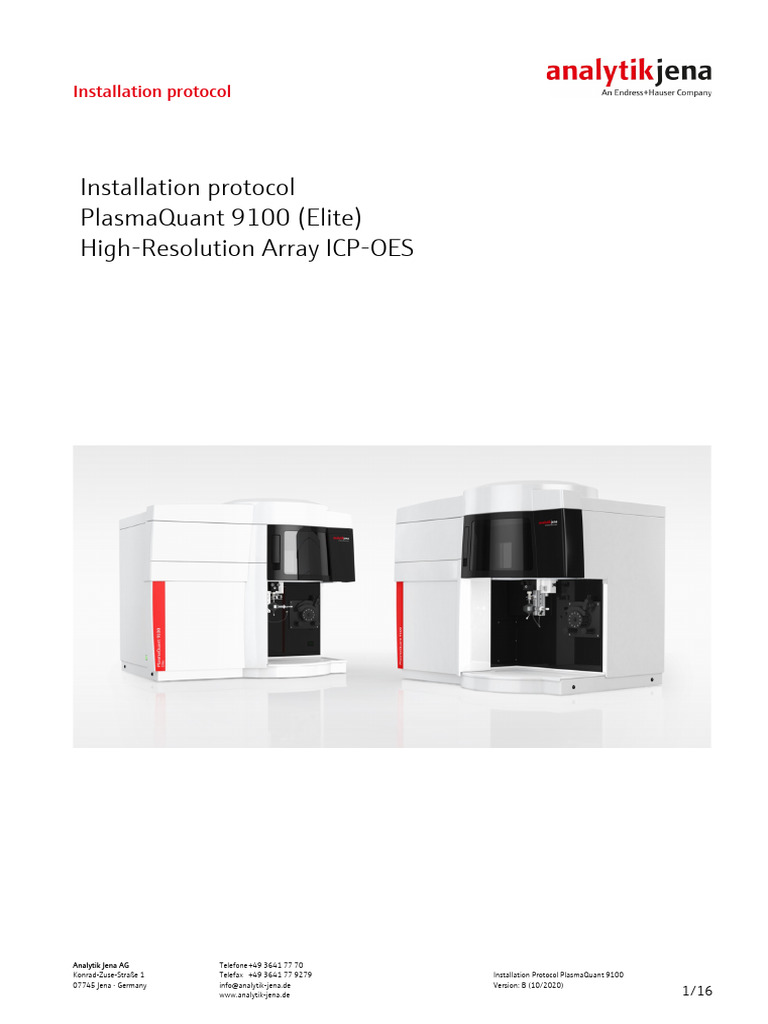 InstProt_PlasmaQuant_9100_en | PDF | Mains Electricity | Fuse (Electrical)