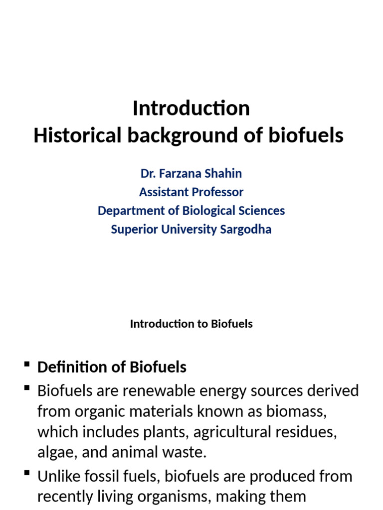 Biofuels: History, Types, and Benefits | PDF | Biofuel | Natural ...