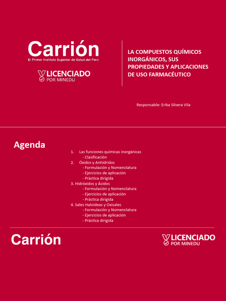 Compuestos Inorgánicos en Farmacia | PDF | Compuestos químicos | Óxido