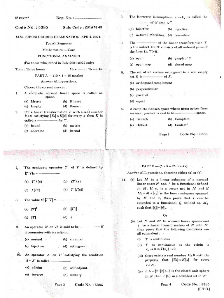 ZMAM43 Functional Analysis 3 | PDF