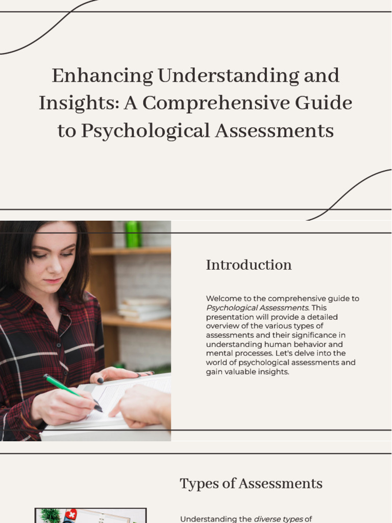 Guide to Psychological Assessments | PDF | Psychological Evaluation ...