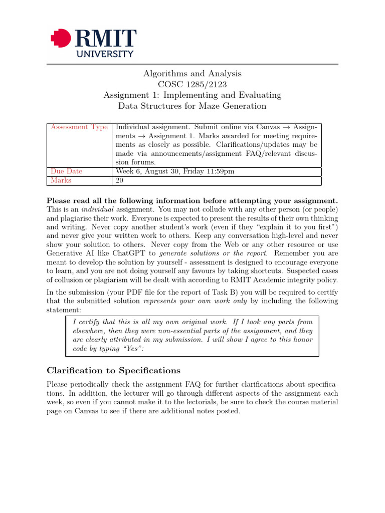 Maze Generation Data Structures Assignment | PDF | Zip (File Format ...