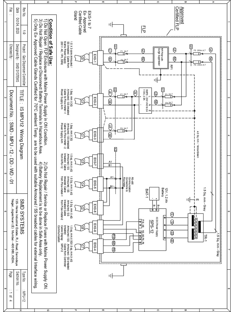 MPU-12 Wiring Diagram for Gas Dispenser | PDF | Power Supply | Power ...