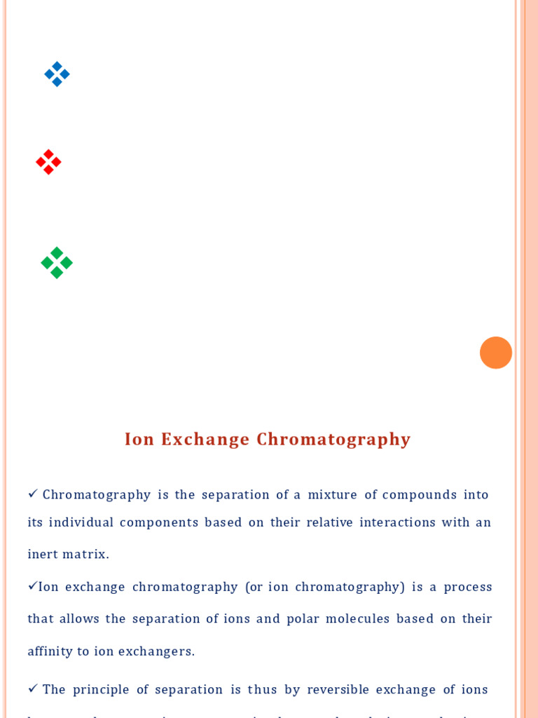 Ion Exchange & Gel Permeation Chromatography | PDF | Chromatography ...