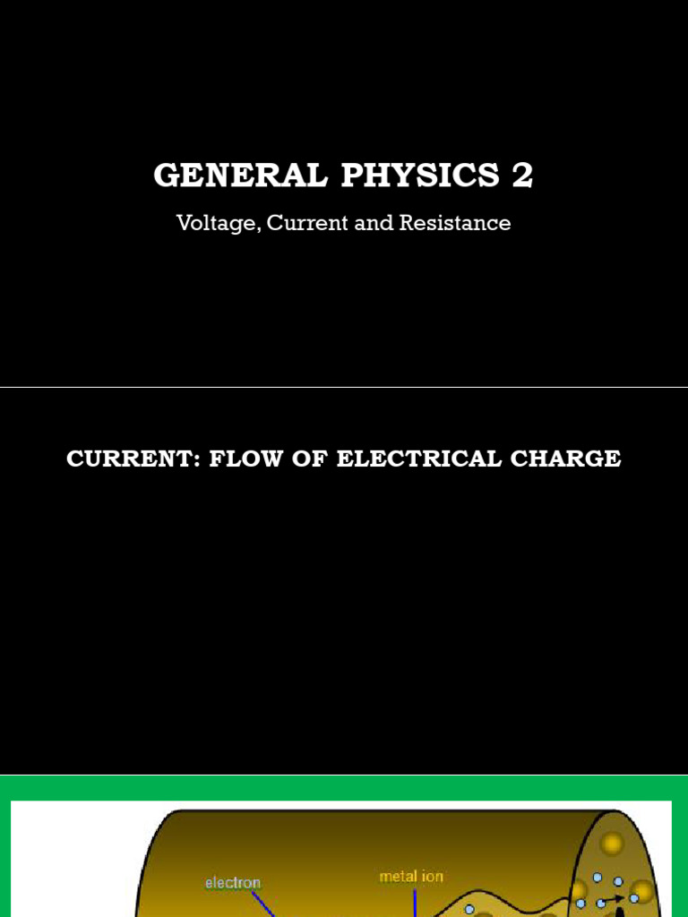 Current Voltage and Resistance | PDF | Electrical Resistivity And ...