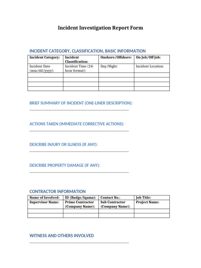 Incident_Investigation_Report_Template | PDF