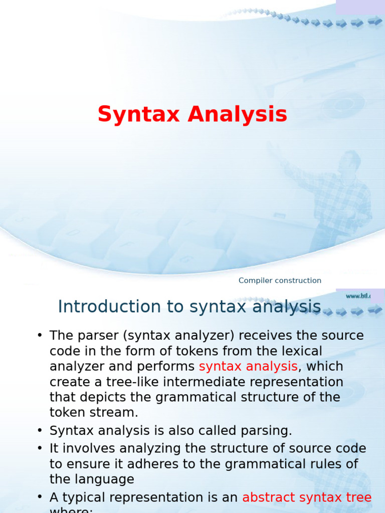 Lecture 4- Syntax Analysis (1) | PDF | Parsing | Metalogic