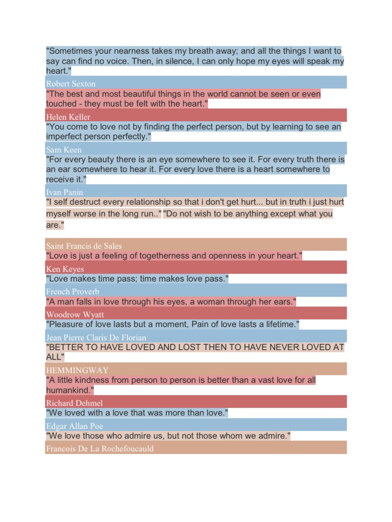 Quote | PDF | Love