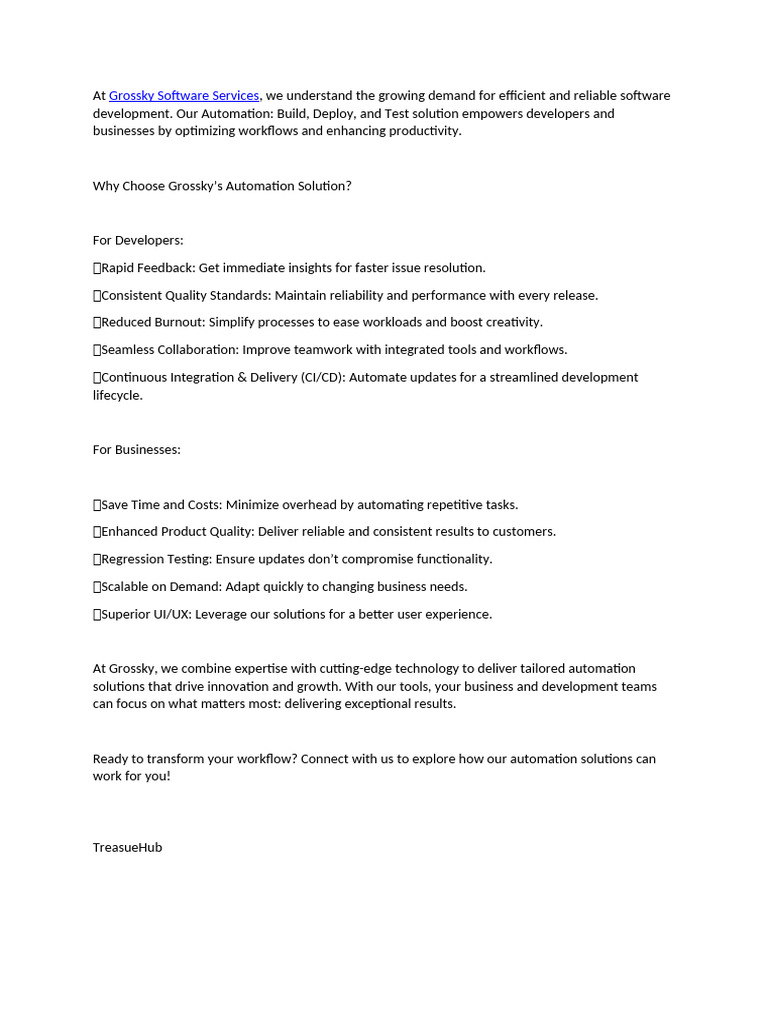 Automatic Build, deployment and Test | PDF