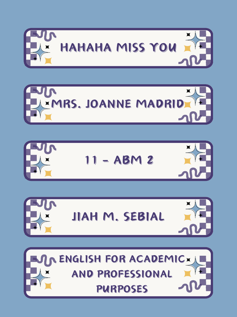 Blue and White Retro Name Folder Label Printabel Document A4 | PDF