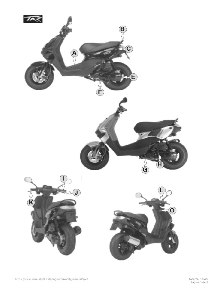 Manual Peugeot Vivacity (Español - 31 Páginas) | PDF