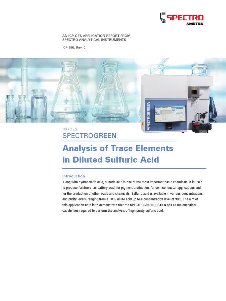 Spectro - Applreport - Icp196 - Spectrogreen Dsoi - Analysis of Trace ...