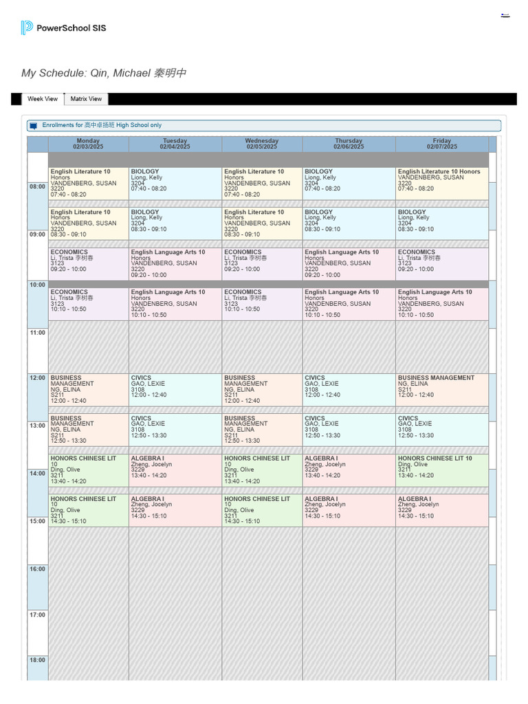 My Schedule | PDF