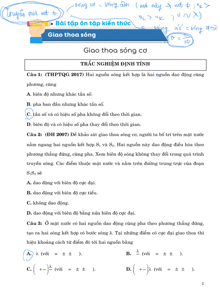 Bài 9. Giao Thoa Sóng | PDF