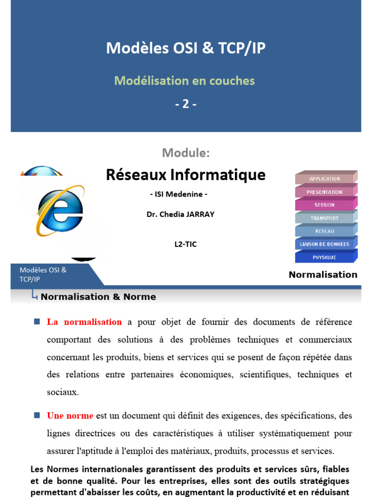 Modèles OSI et TCP/IP en Réseaux | PDF | Suite des protocoles Internet ...