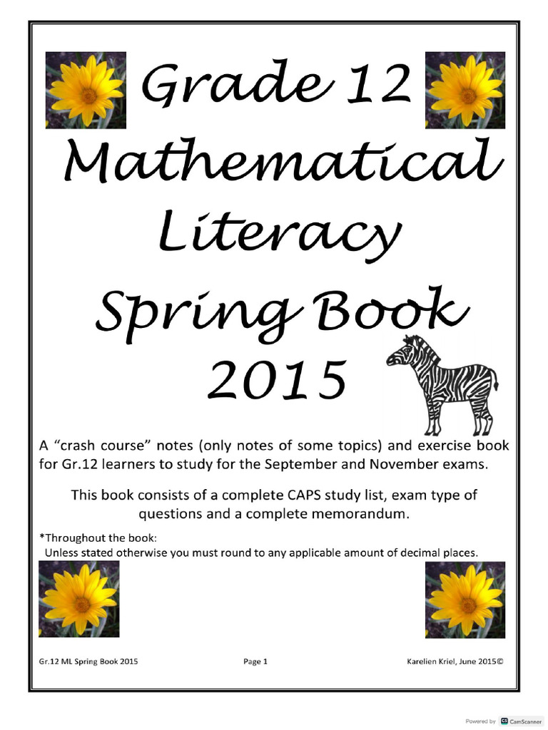 Maths Lit Resource 1 | PDF