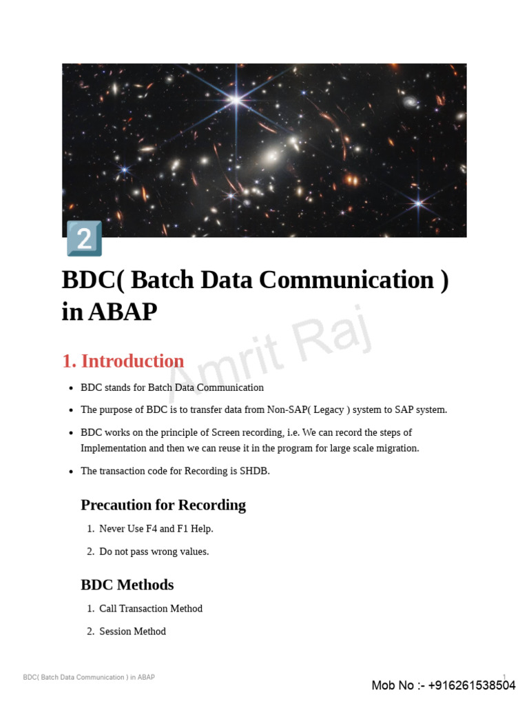 BDC in ABAP For Data Migration | PDF | Computing | Computer Programming