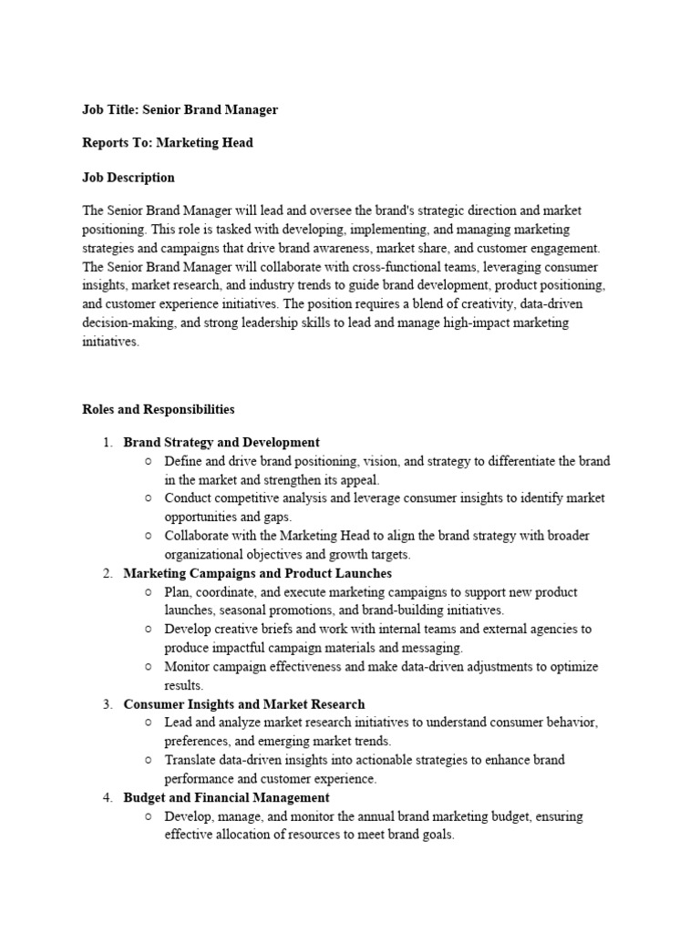 Karneet Kaur Saluja Job Analysis Assignment | PDF | Marketing | Brand