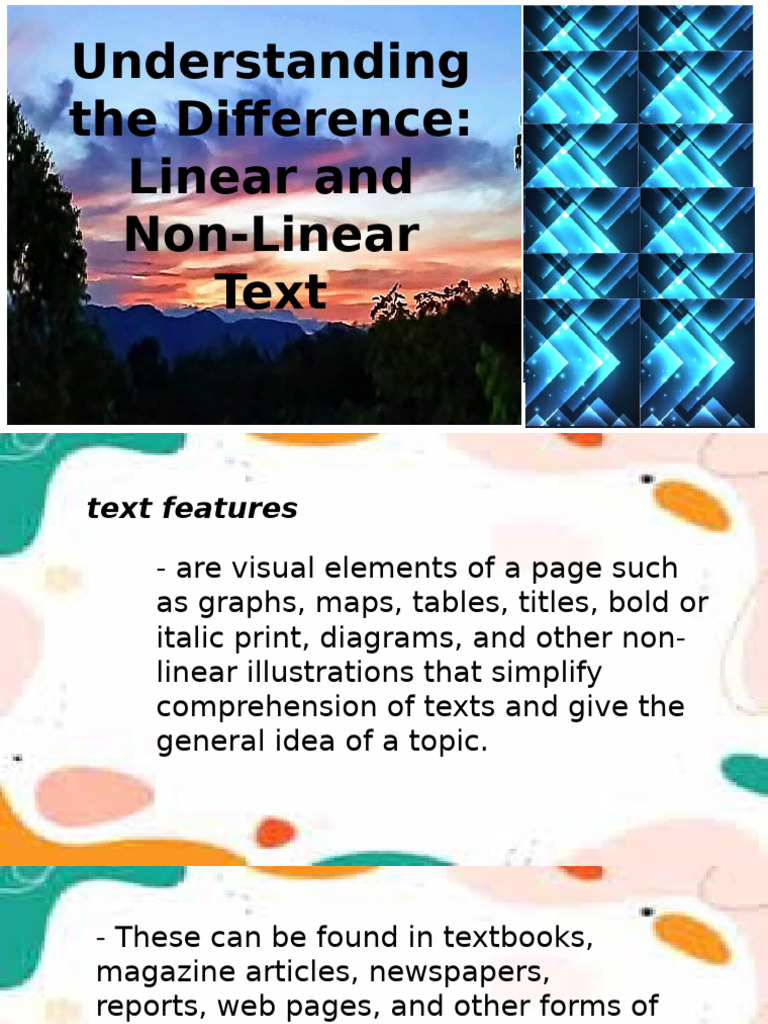 Linear vs Non-Linear Text Explained | PDF | Narrative | Sibling