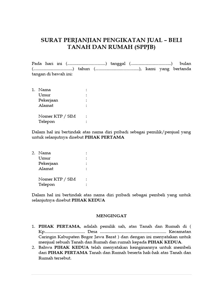 Surat Perjanjian | PDF