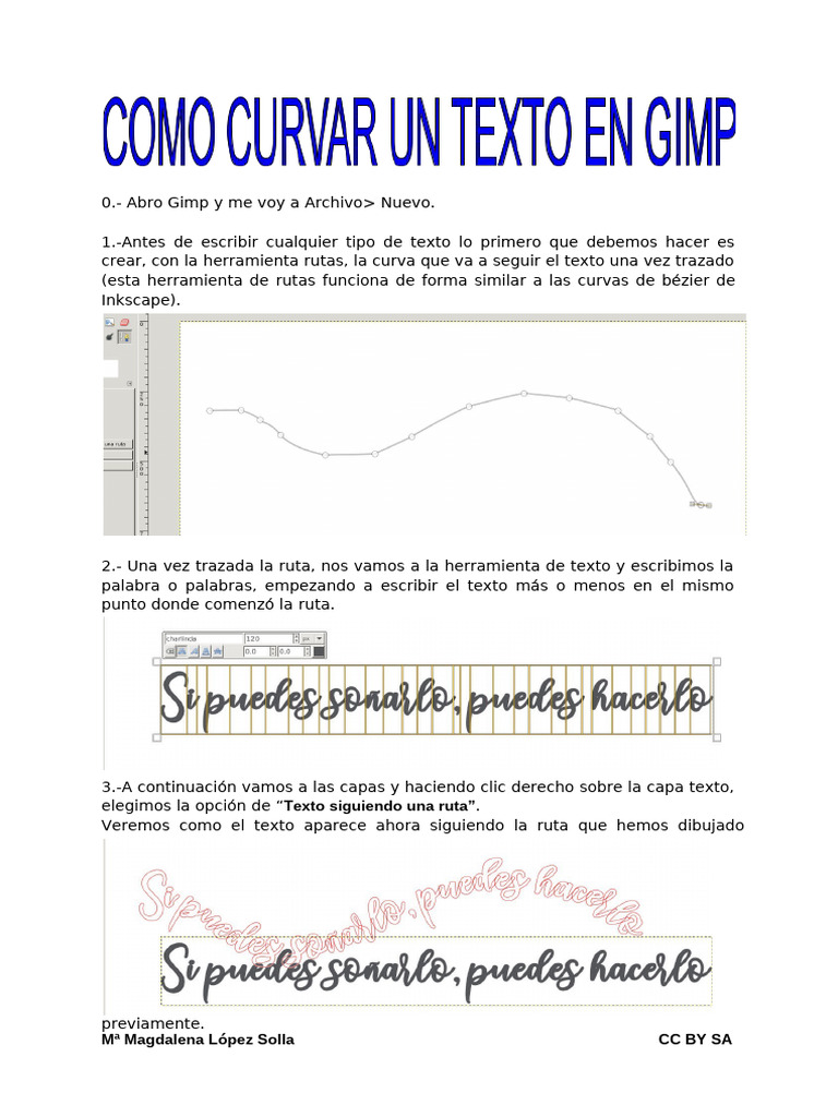 Curvar Textos en Gimp | PDF