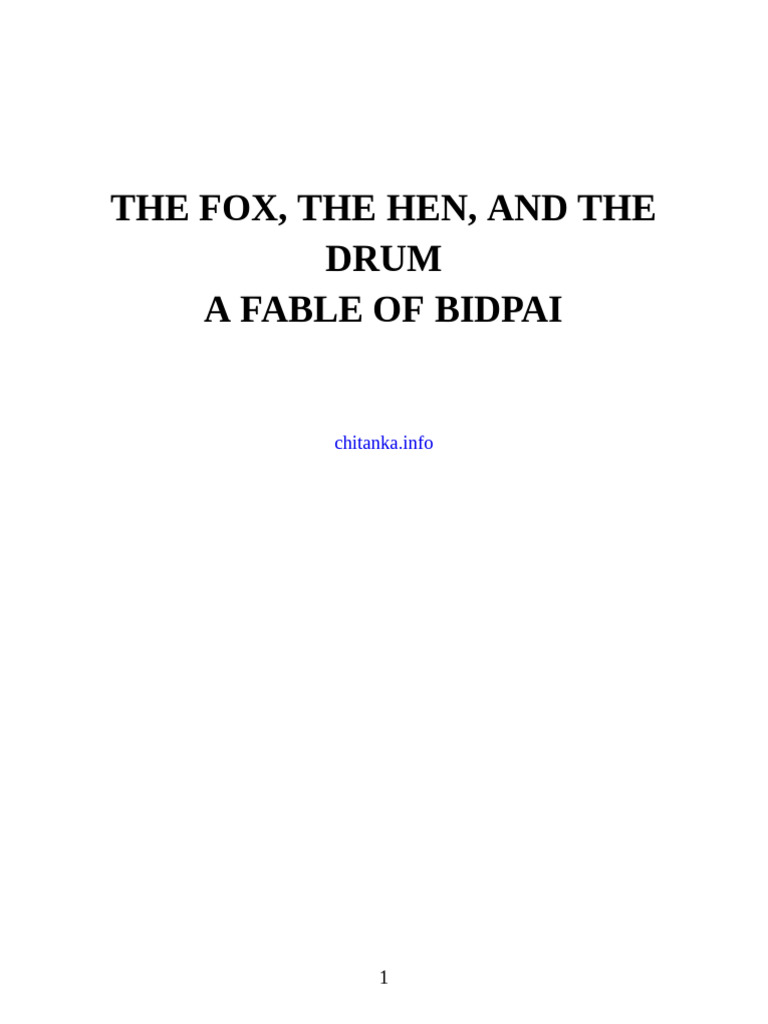 The Fox The Hen and The Drum - 47195 | PDF