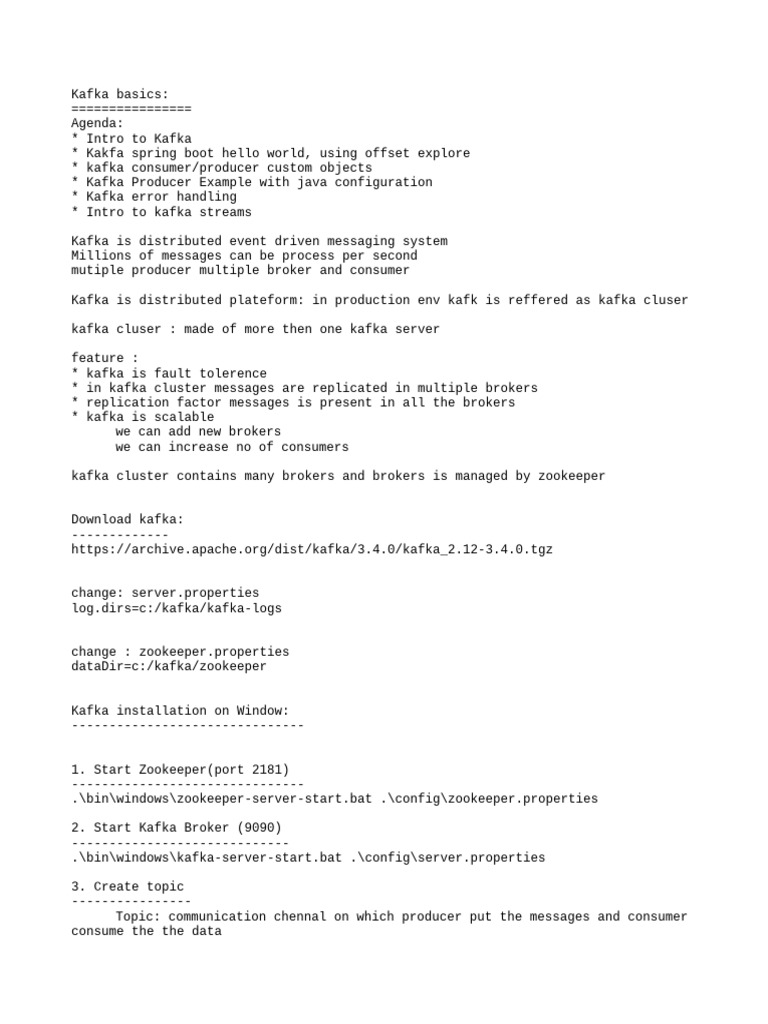 4-Kafka Cheetsheet Final | PDF | Software Architecture | System Software