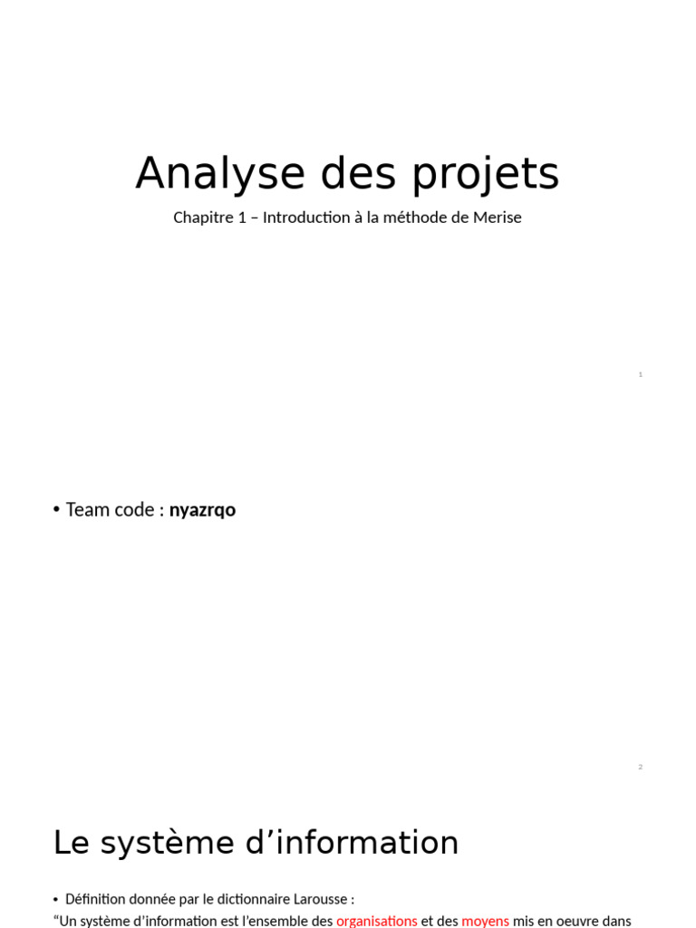 Chapitre 1 - Introduction Merise | PDF | Bases de données | Langage de Modélisation Unifié