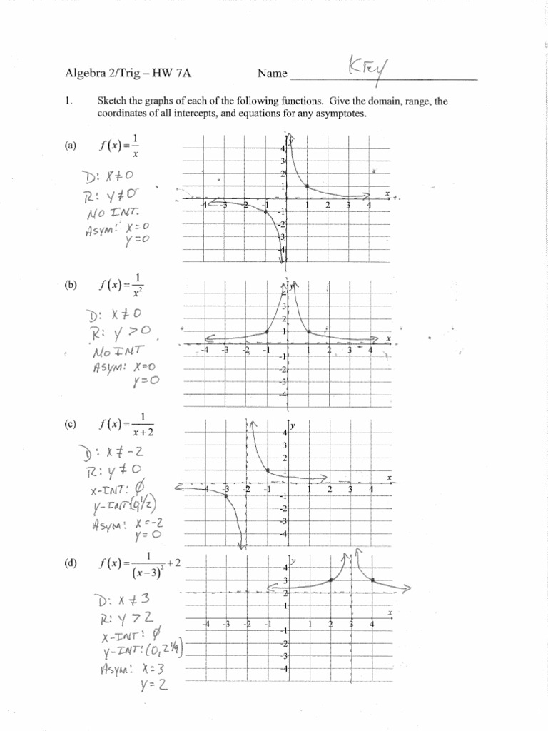Algebra 2/Trig Homework 7A Solutions | PDF | Computers