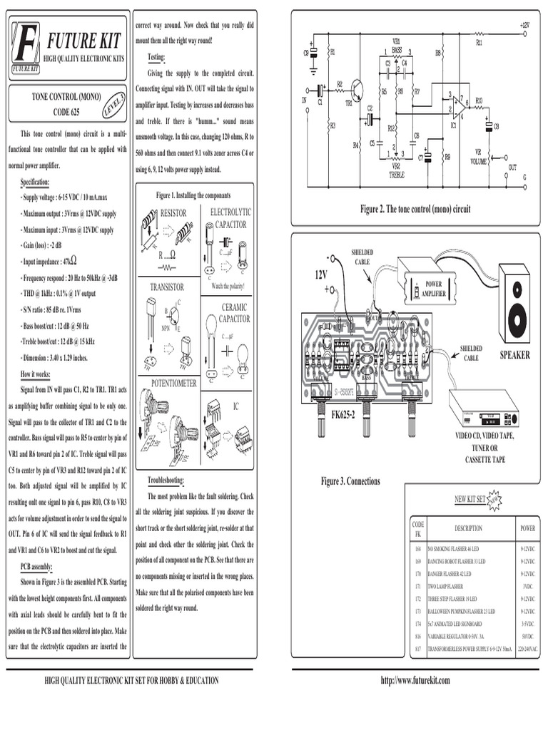 Mono Tone Control Circuit Guide | PDF | Amplifier | Analog Circuits