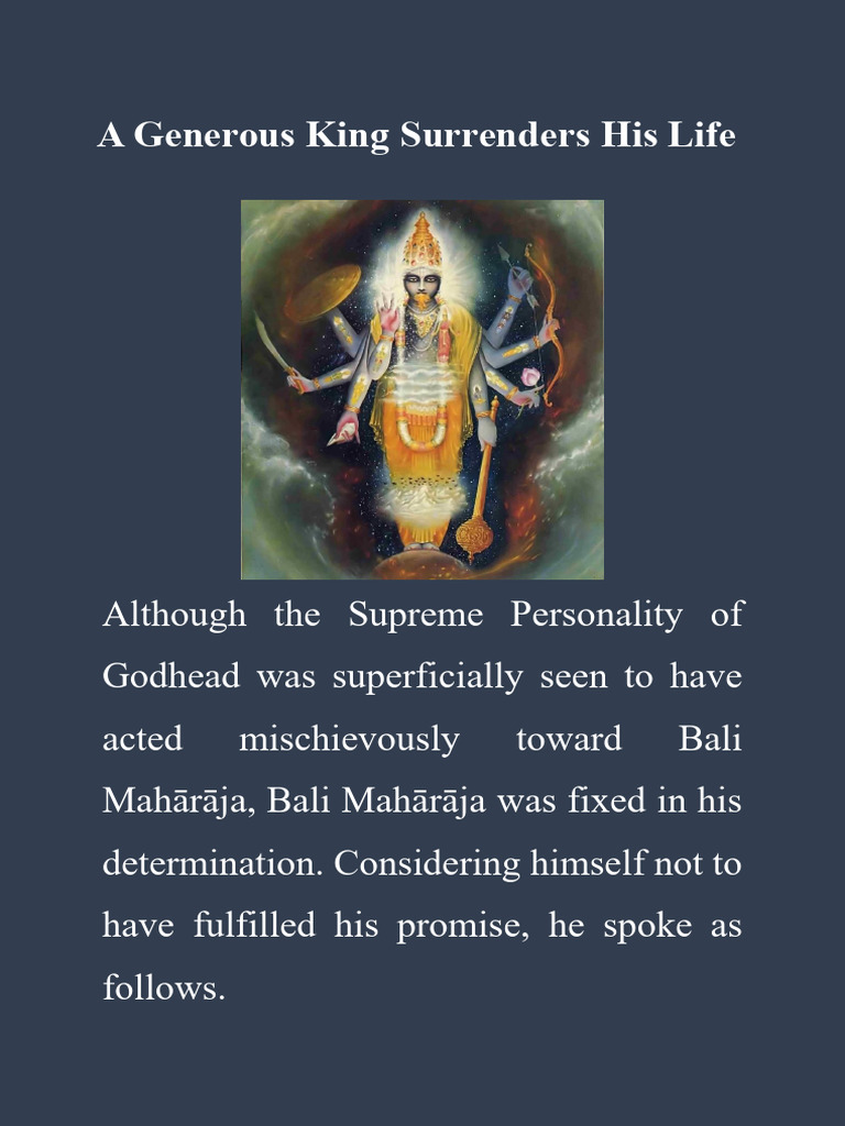 Bali Mahārāja's Redemption Journey | PDF | Religious Belief And Doctrine