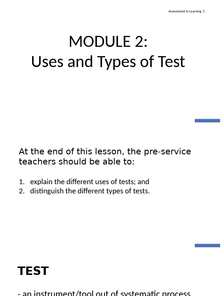 Module 2 - Assessment -in - Learning - 1 | PDF | Educational Assessment | Learning