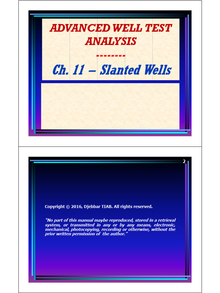 Chapter 11 (WTA) - Slanted Wells (D. Tiab) | PDF