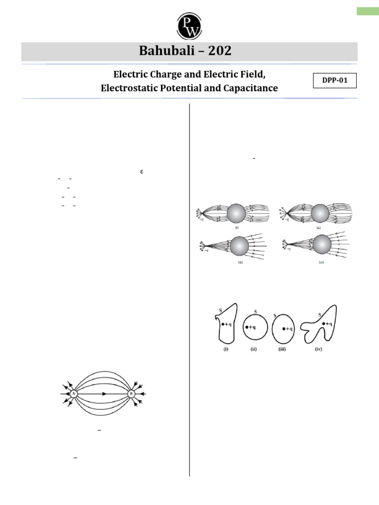 Electric Charge and Field Concepts | PDF | Electric Field | Capacitance