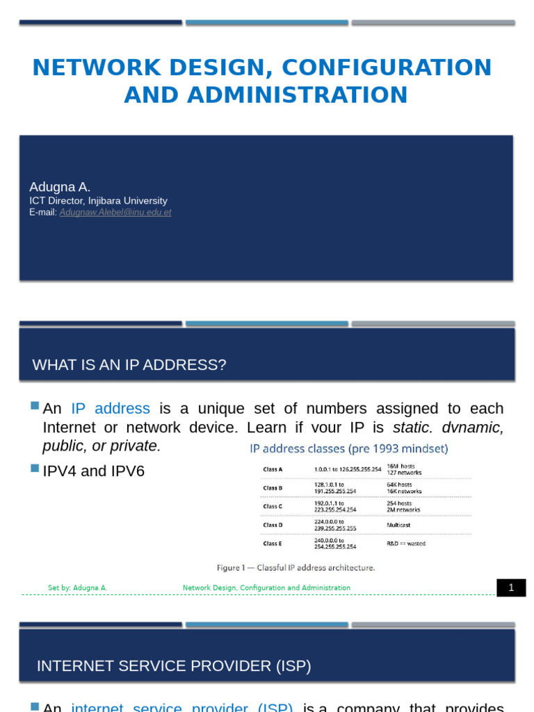 Network Design, Configuration-IP Assignment | PDF | Ip Address ...