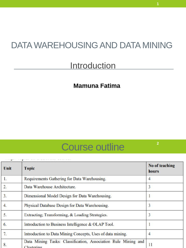 Data Warehousing and Mining Overview | PDF