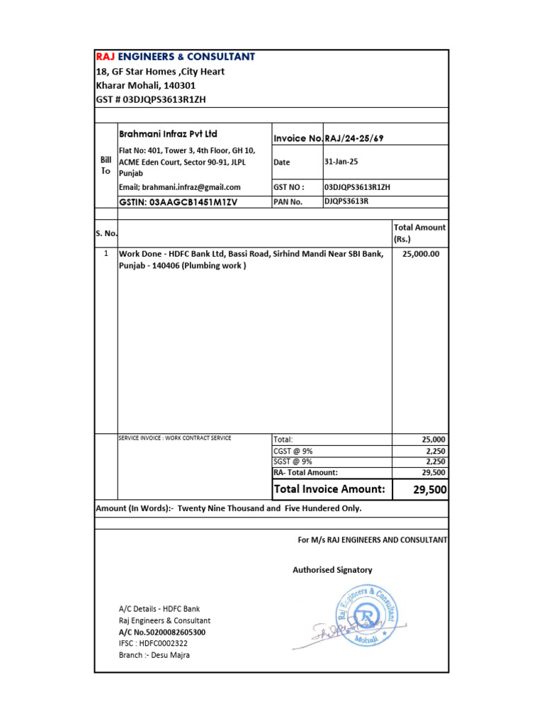 Tax Invoice 79 - Raj Engineers | PDF