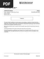 Cambridge IGCSE ™: Computer Science 0478/21 | PDF | Question | Computer ...