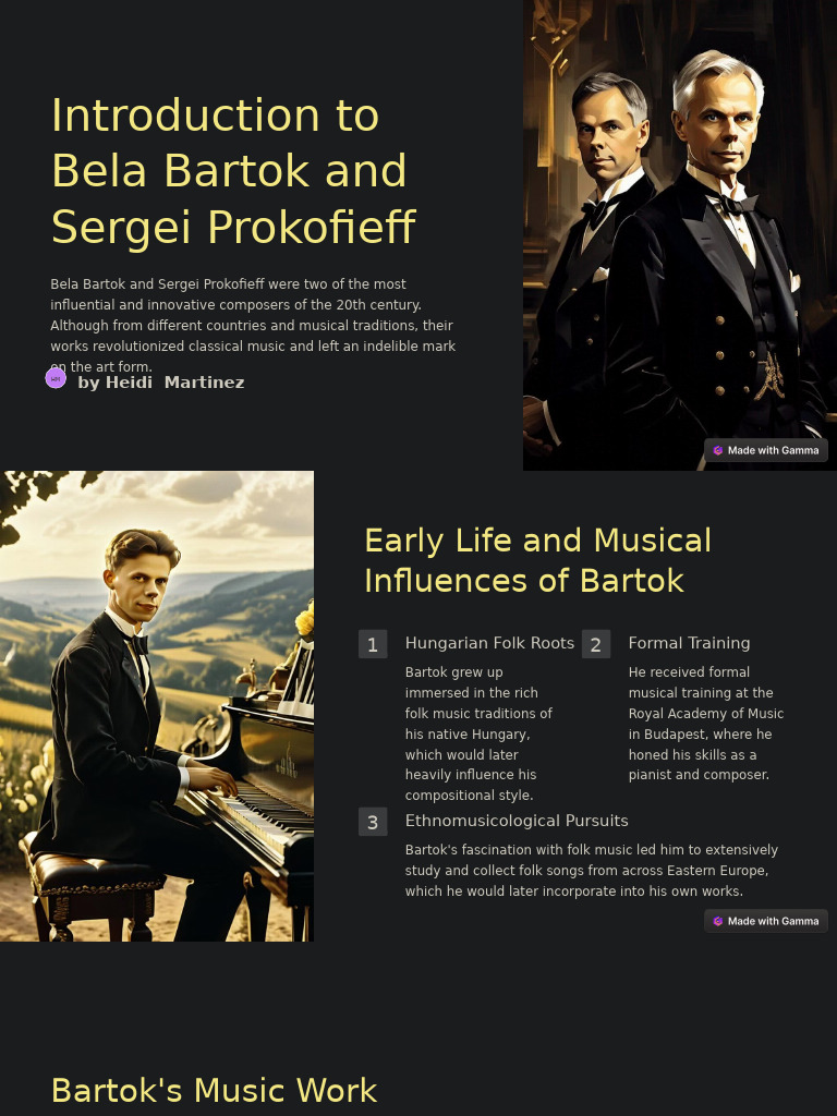 Introduction To Bela Bartok and Sergei Prokofieff | PDF | Classical Music | Musicology