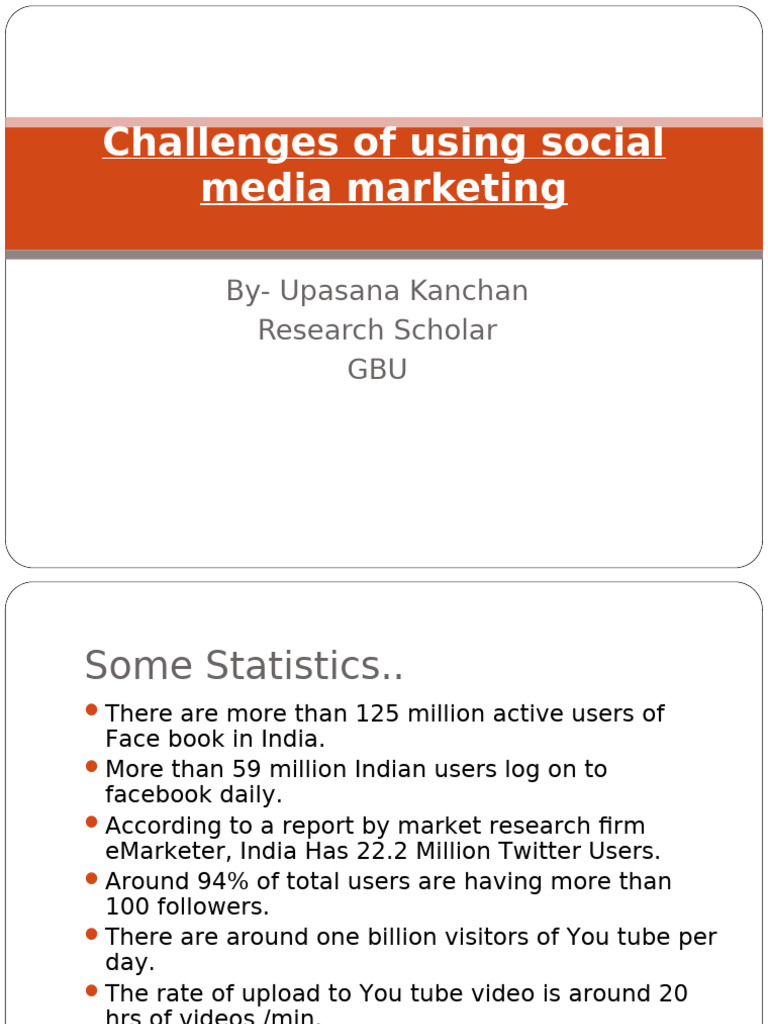 Challenges of Using Social Media Marketing | PDF | Popular Culture ...