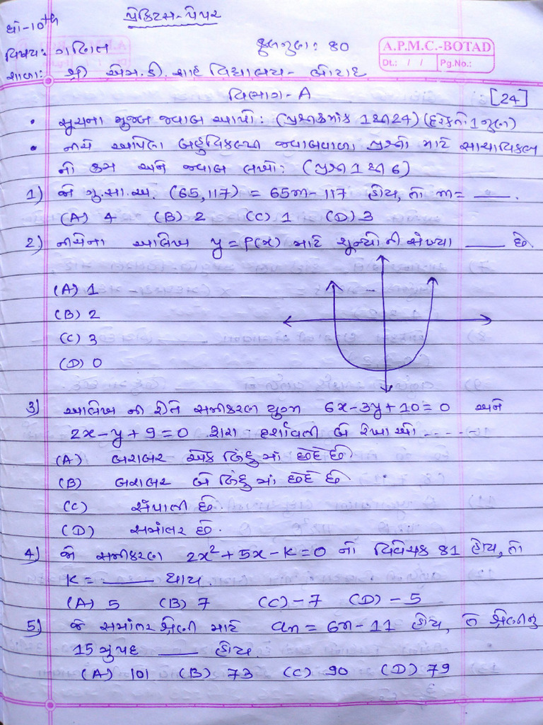 Std10 Maths Practice Paper 05-Feb-2025 10-18-07 | PDF