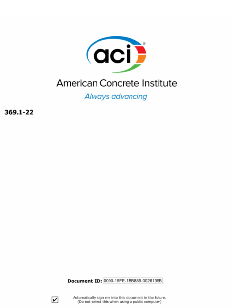 Aci 369.1 22 | PDF