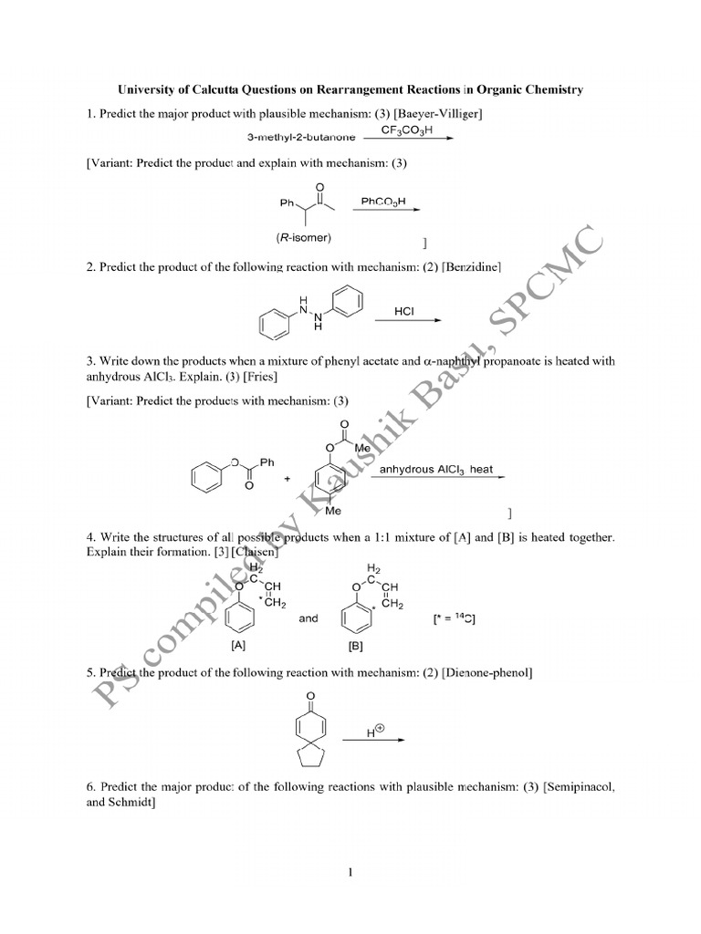 Rearrangement Question (Only Questions) | PDF