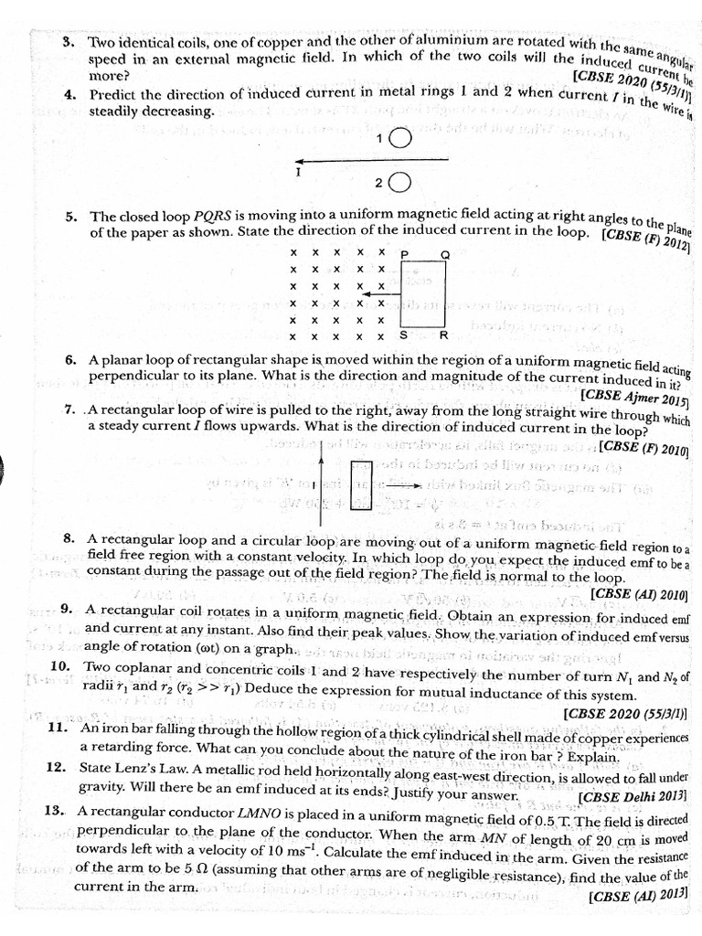 Ch-06 (Electromagnetic Induction) | PDF